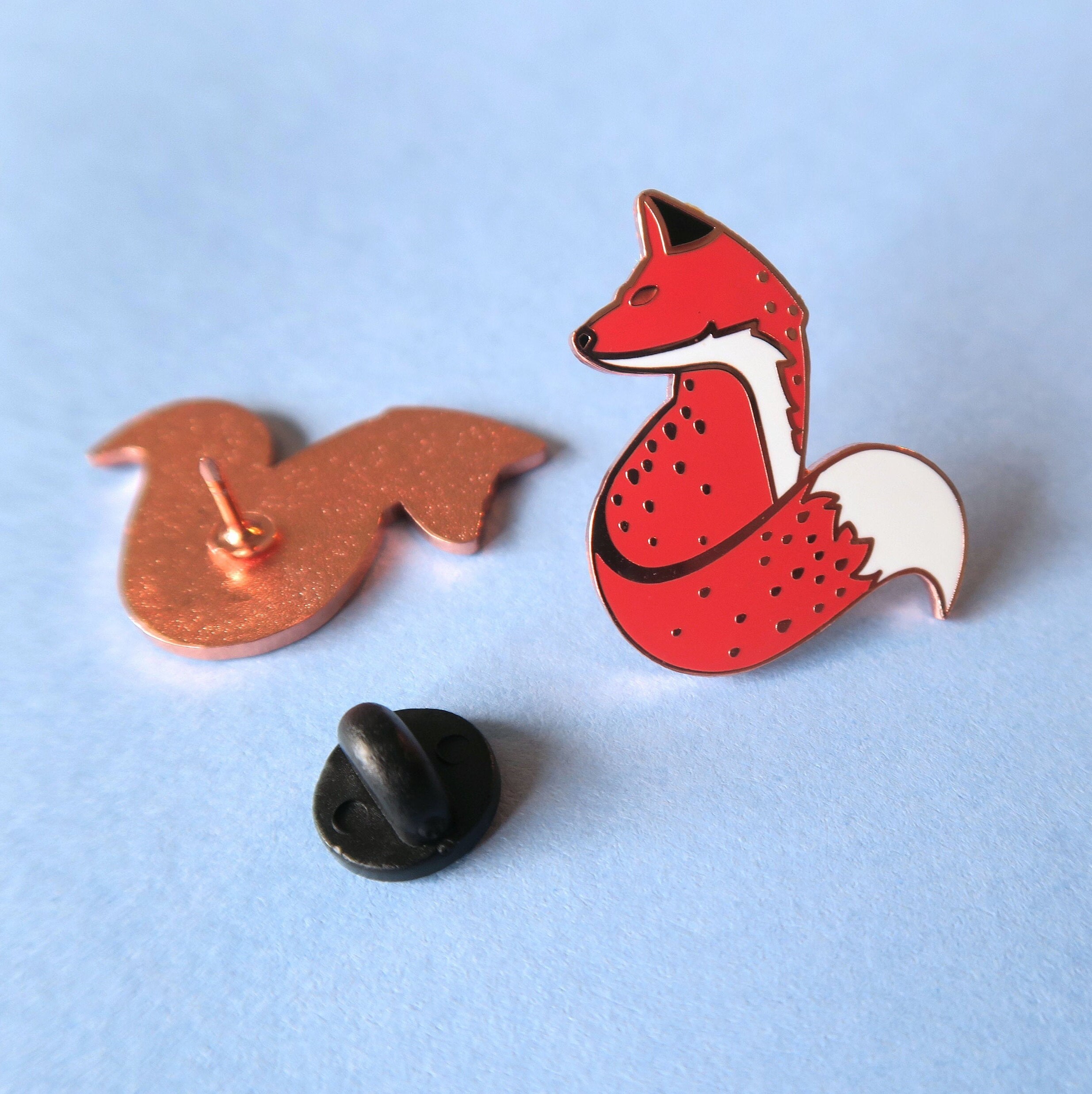 Red Fox Enamel Pin Anime Enamel Pin Needle Minder Hard Etsy