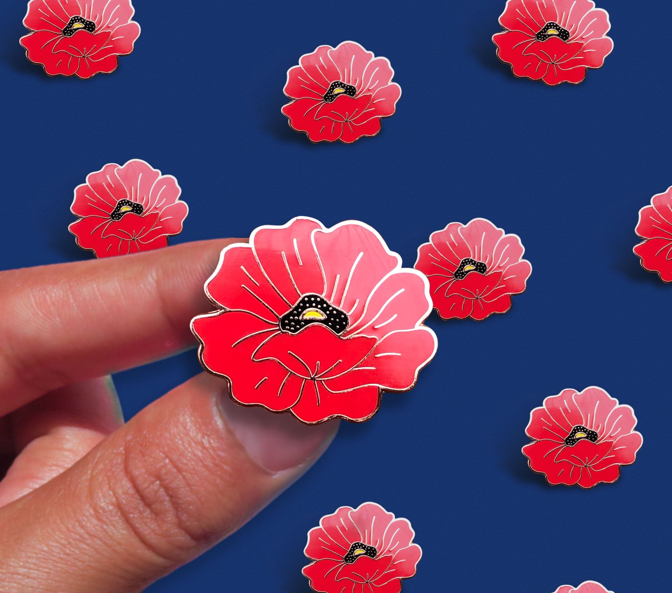 Red Poppy Pin Floral Hard enamel pin Poppy brooch Poppy | Etsy Red Poppy Pin Floral Hard enamel pin Poppy brooch Poppy | Etsy