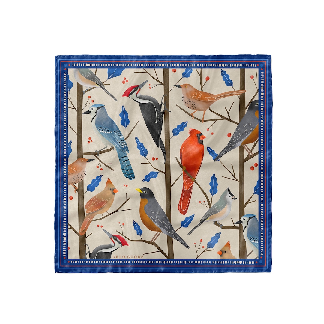 Song Birds Silk Scarf - Etsy