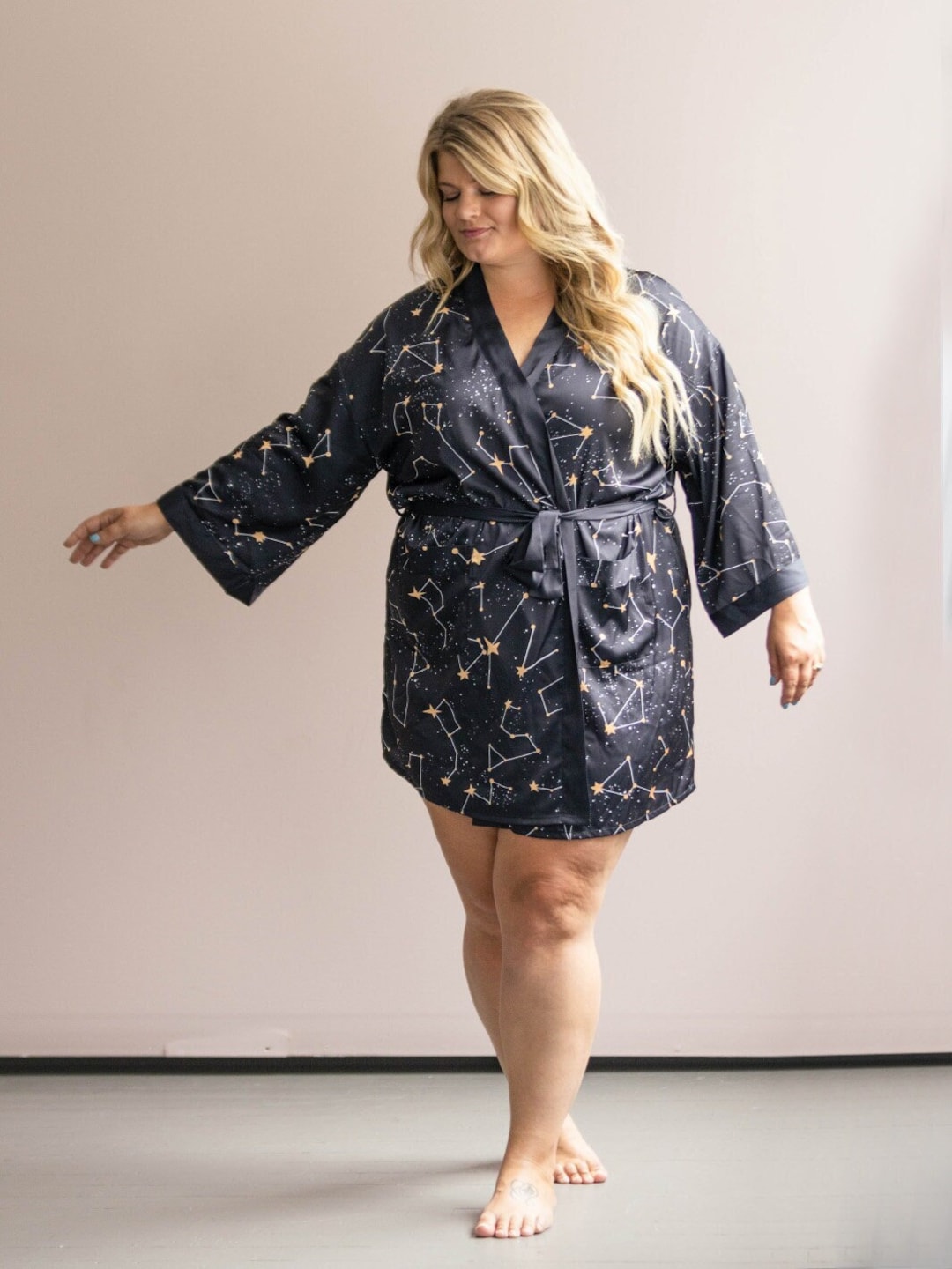 Constellation Robe: Astrology Stars Cosmos Bohemian Kimono Bridesmaid ...