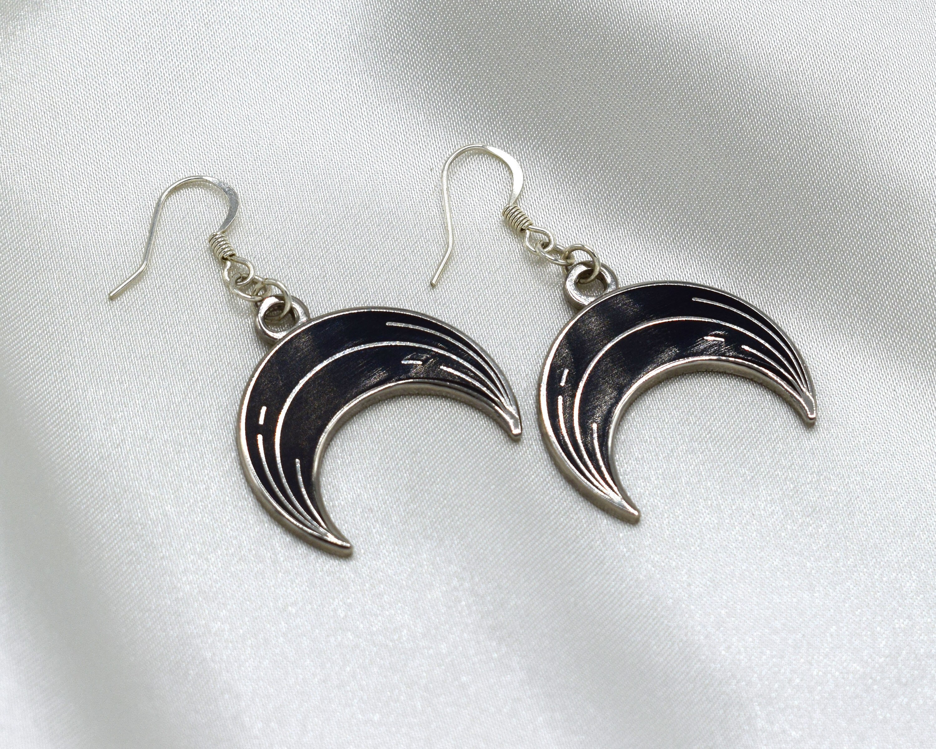 Crescent Moon Earrings Gold Moon Earrings Half Moon | Etsy