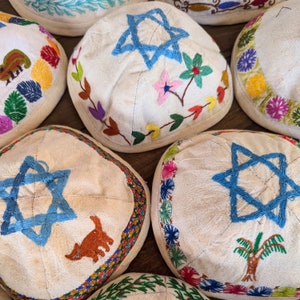 Limited Edition Kippot: Handmade - Embroidered - Unique - Colourful ...