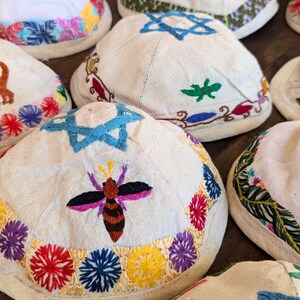 Limited Edition Kippot: Handmade - Embroidered - Unique - Colourful ...