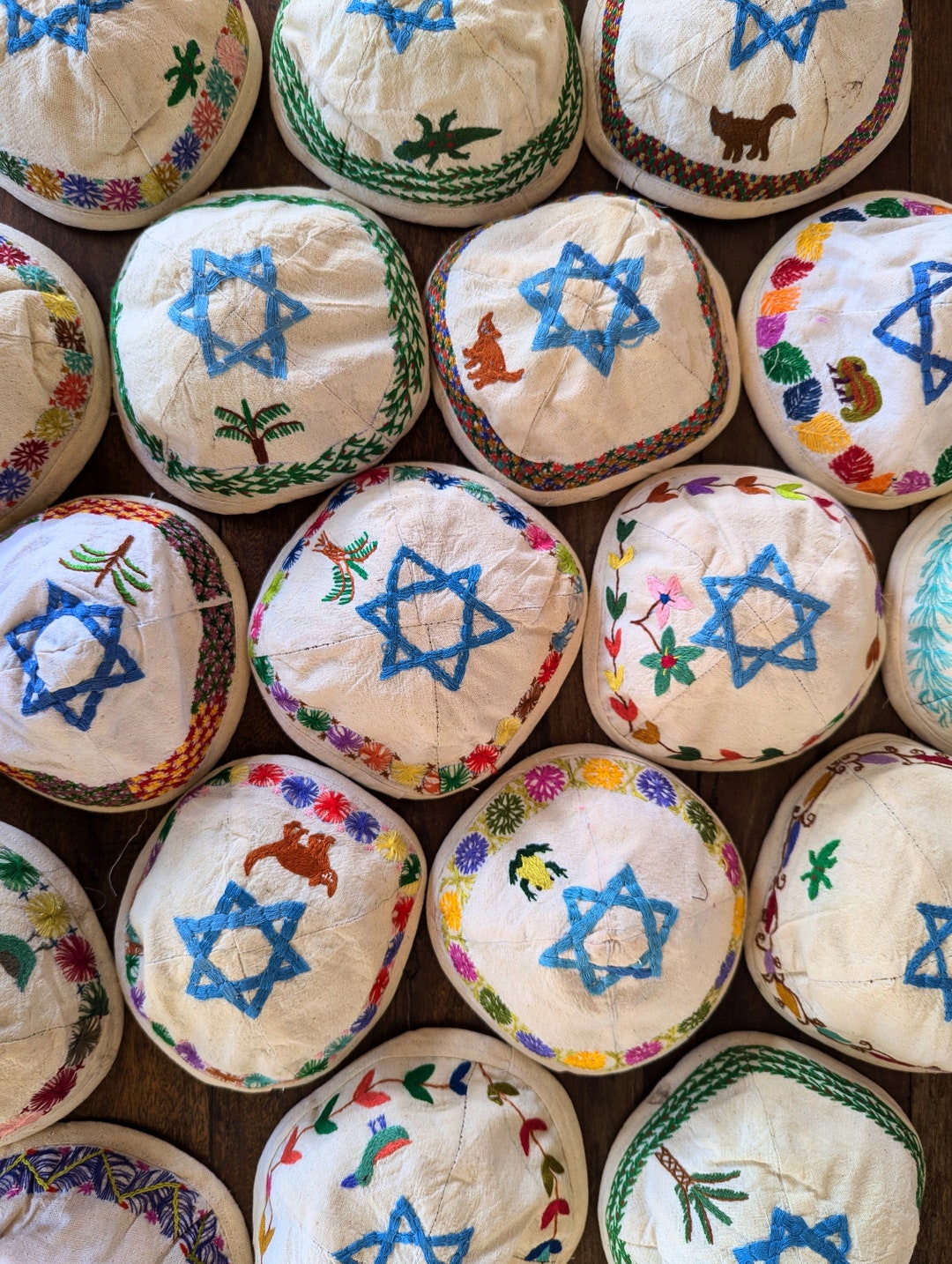 Limited Edition Kippot: Handmade - Embroidered - Unique - Colourful ...