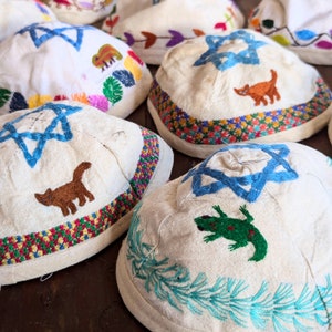 Limited Edition Kippot: Handmade - Embroidered - Unique - Colourful ...