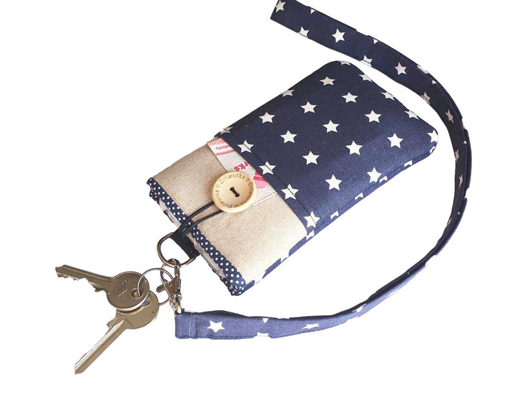 Fabric Phone Case Lanyard, Stars Fabric Phone Sleeve Lanyard, Padded ...