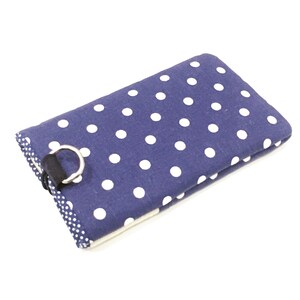 Smartphone Wallet, Blue Phone Sleeve, Fabric Phone Pouch With Lanyard ...