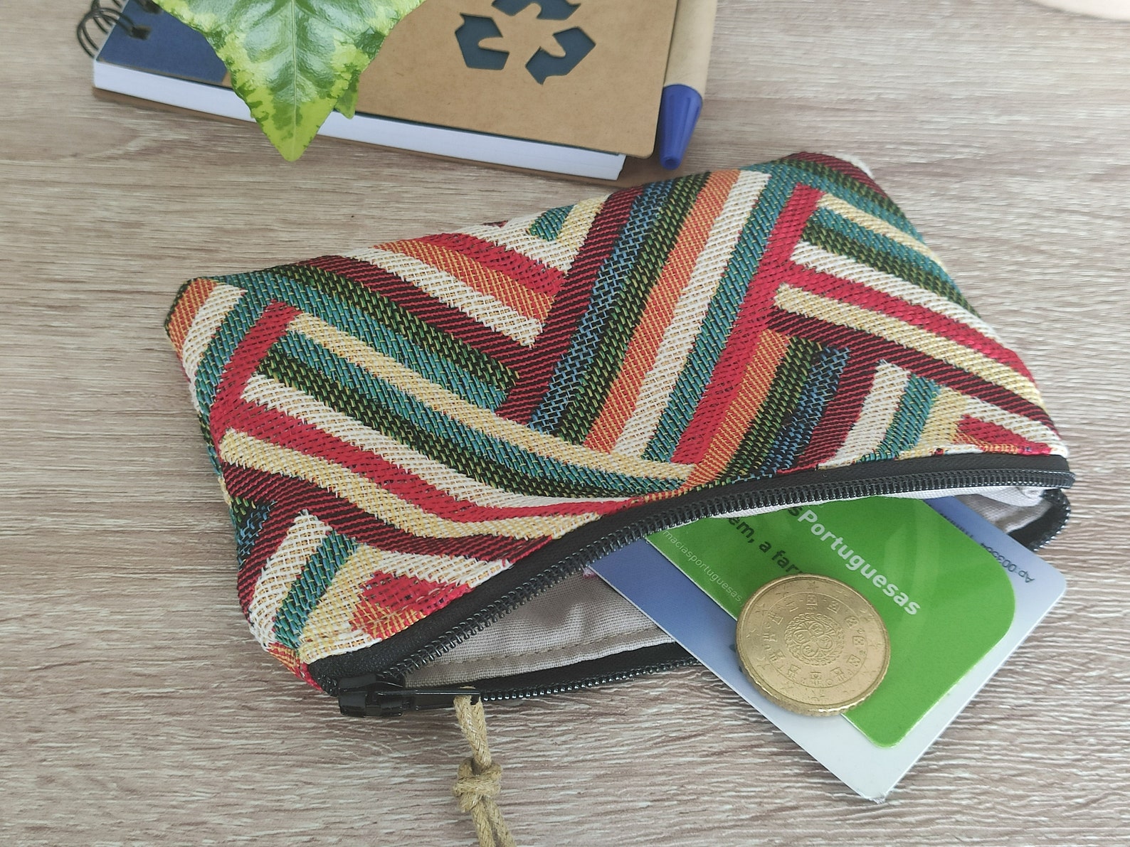 Fabric Coin Purse Vegan Small Zipper Wallet - Etsy