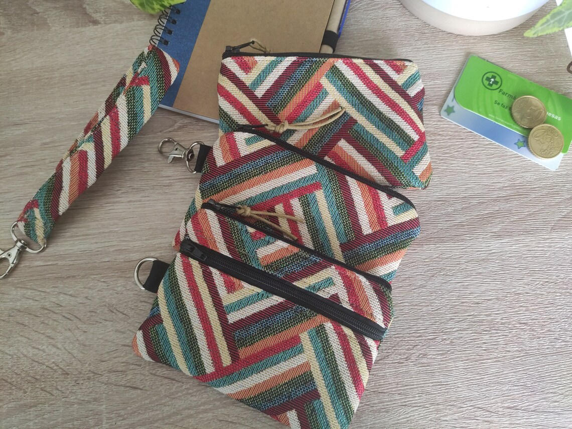 Fabric Coin Purse Vegan Small Zipper Wallet - Etsy