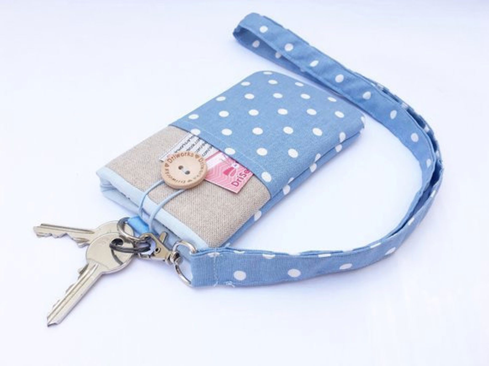 Phone Case Lanyard Dots Fabric Phone Pouch Lanyard Padded - Etsy