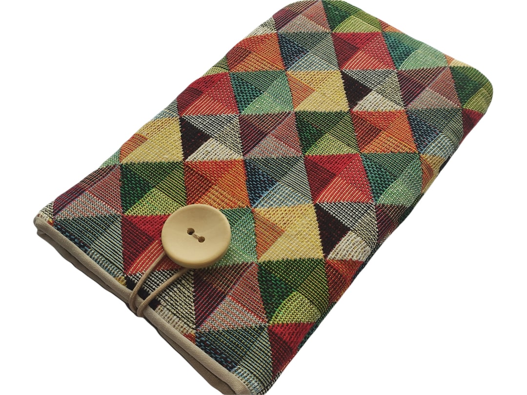 Geometric Fabric Cell Phone Pouch, Cell Phone Case Cover, Gift for Her ...