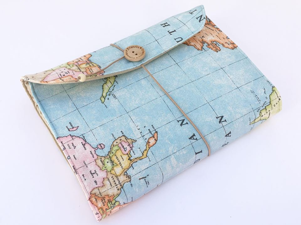 Adjustable Book Cover, World Map Book Sleeve, Book Pouch, Paperback ...