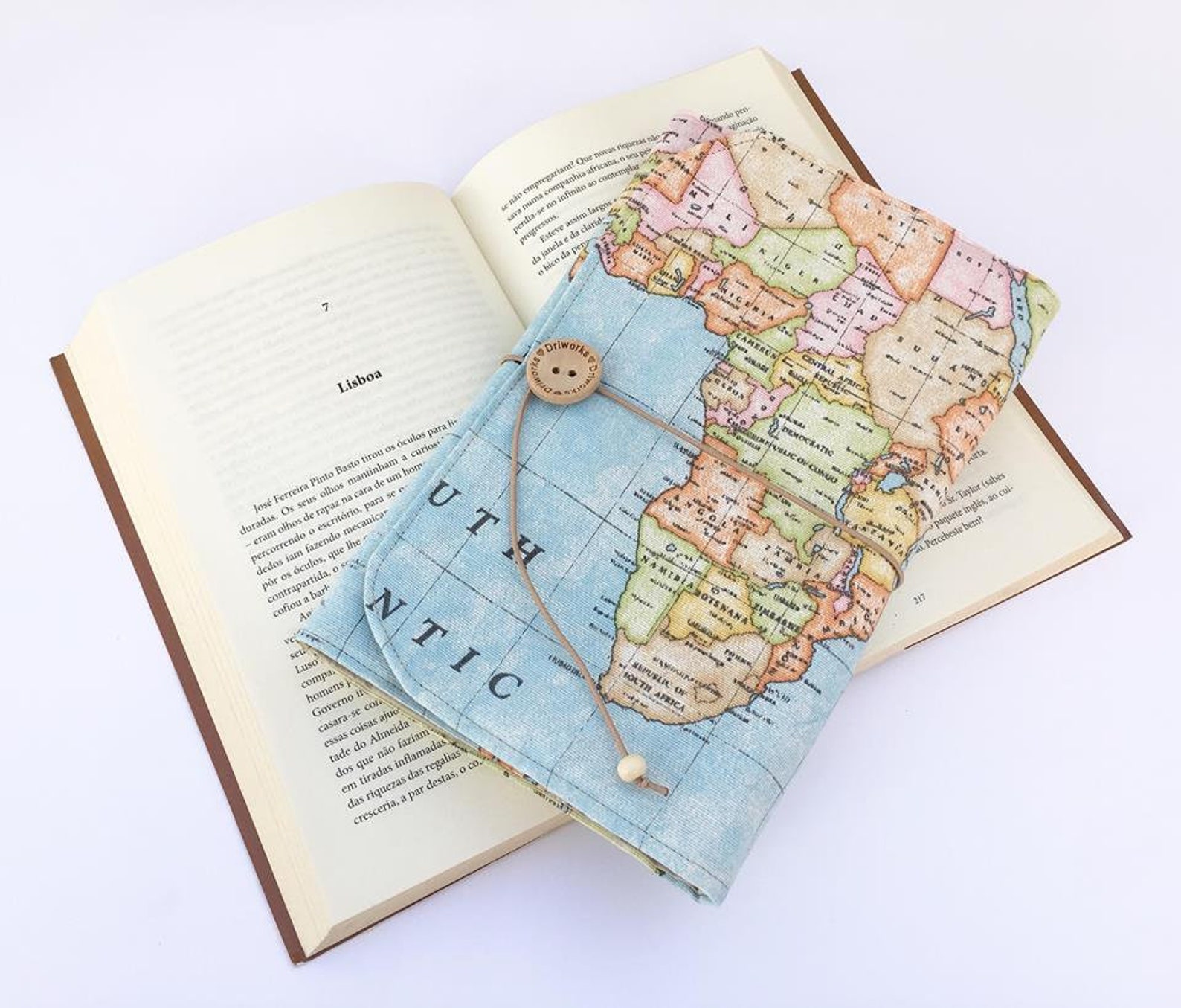Adjustable Book Cover World Map Book Sleeve Book Pouch | Etsy