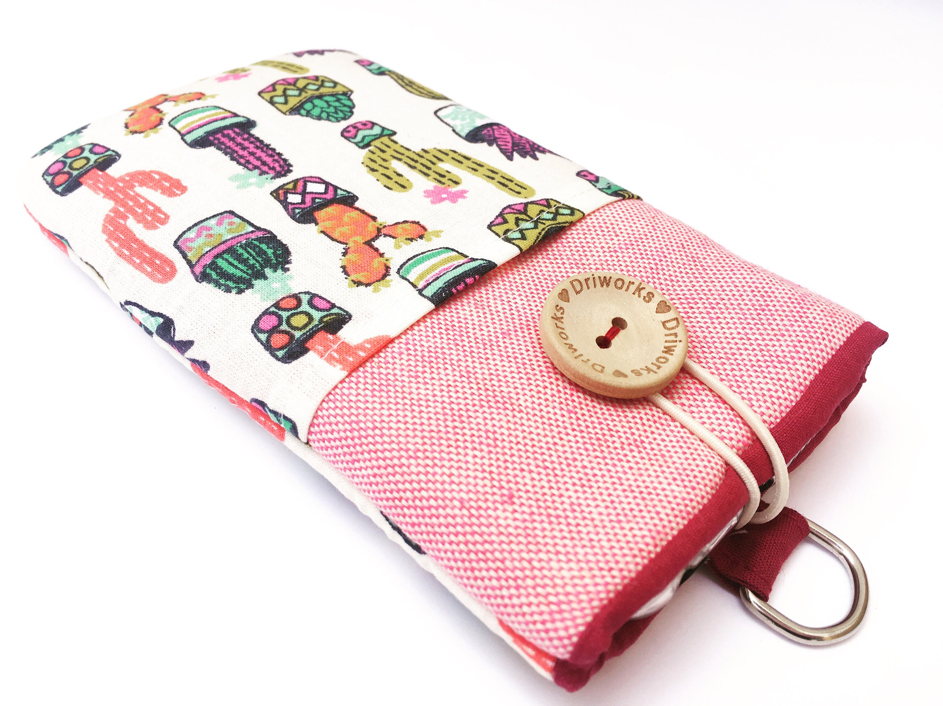 Cactus Phone Sleeve With Pocket Fabric Phone Cover Lanyard - Etsy