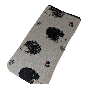 Hedgehog Fabric Smartphone Pouch, Fabric Phone Case Padded, Hedgehog ...