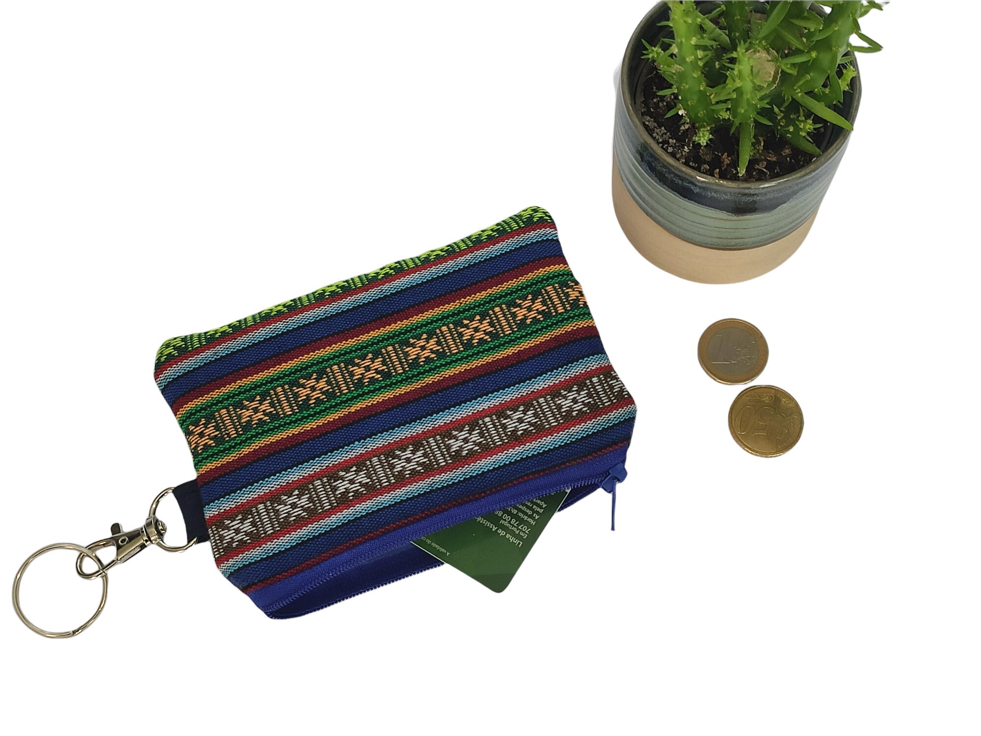 Ethnic Mini Keychain Wallet Small Coin Purse Earbud Holder - Etsy