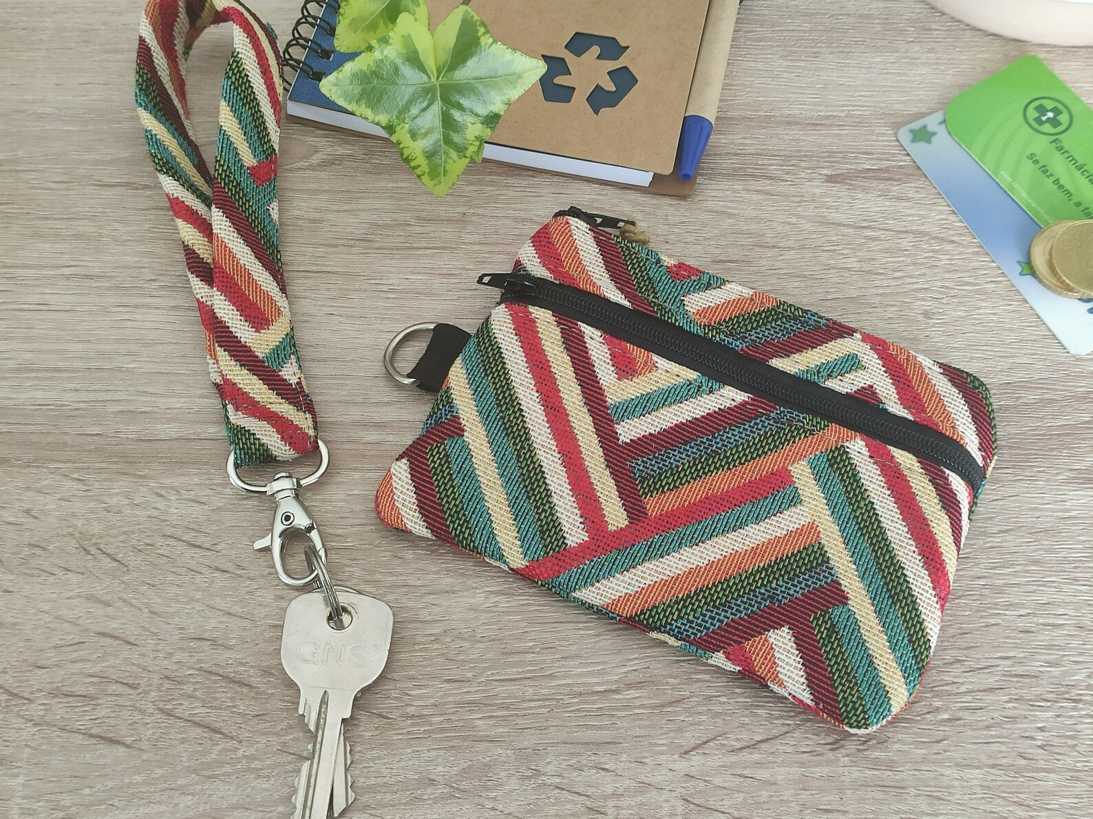 Fabric Coin Purse Vegan Small Zipper Wallet - Etsy