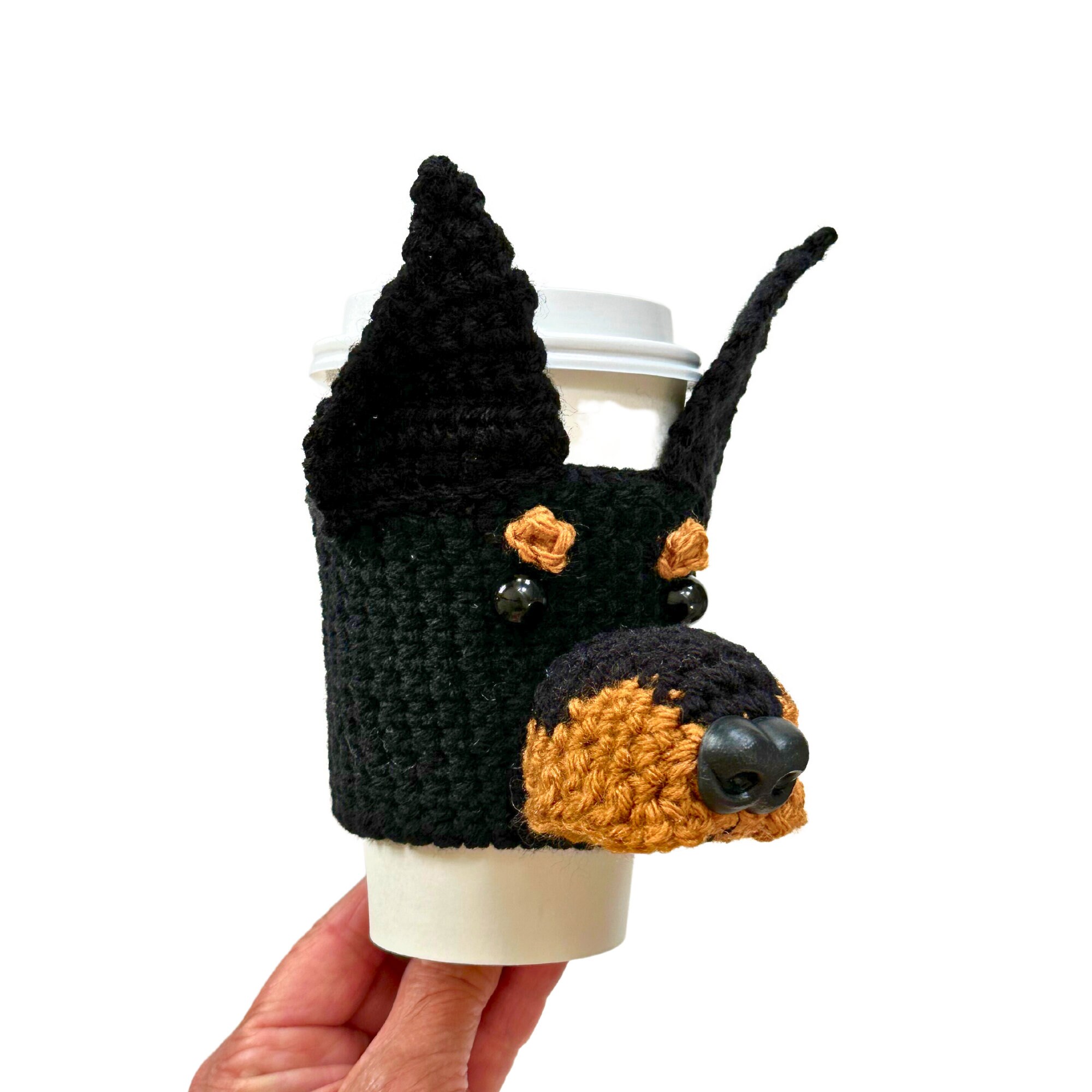 Doberman Crochet Pattern, Doberman Pinscher, Cup Cozy Pattern ...