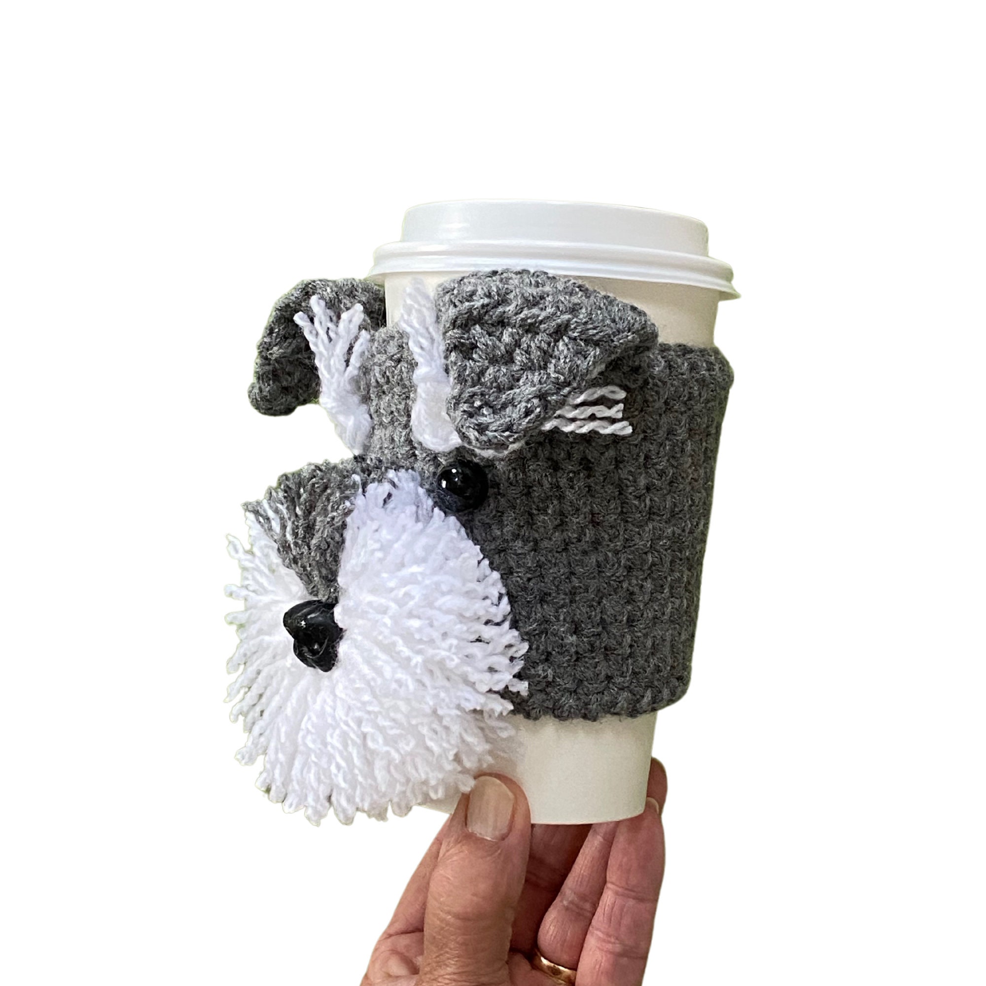 Schnauzer Crochet Pattern Miniature Schnauzer Dog Cup Cozy - Etsy UK