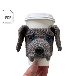 Weimaraner Crochet Pattern, Weimaraner Dog Cup Cozy Pattern, Realistic ...