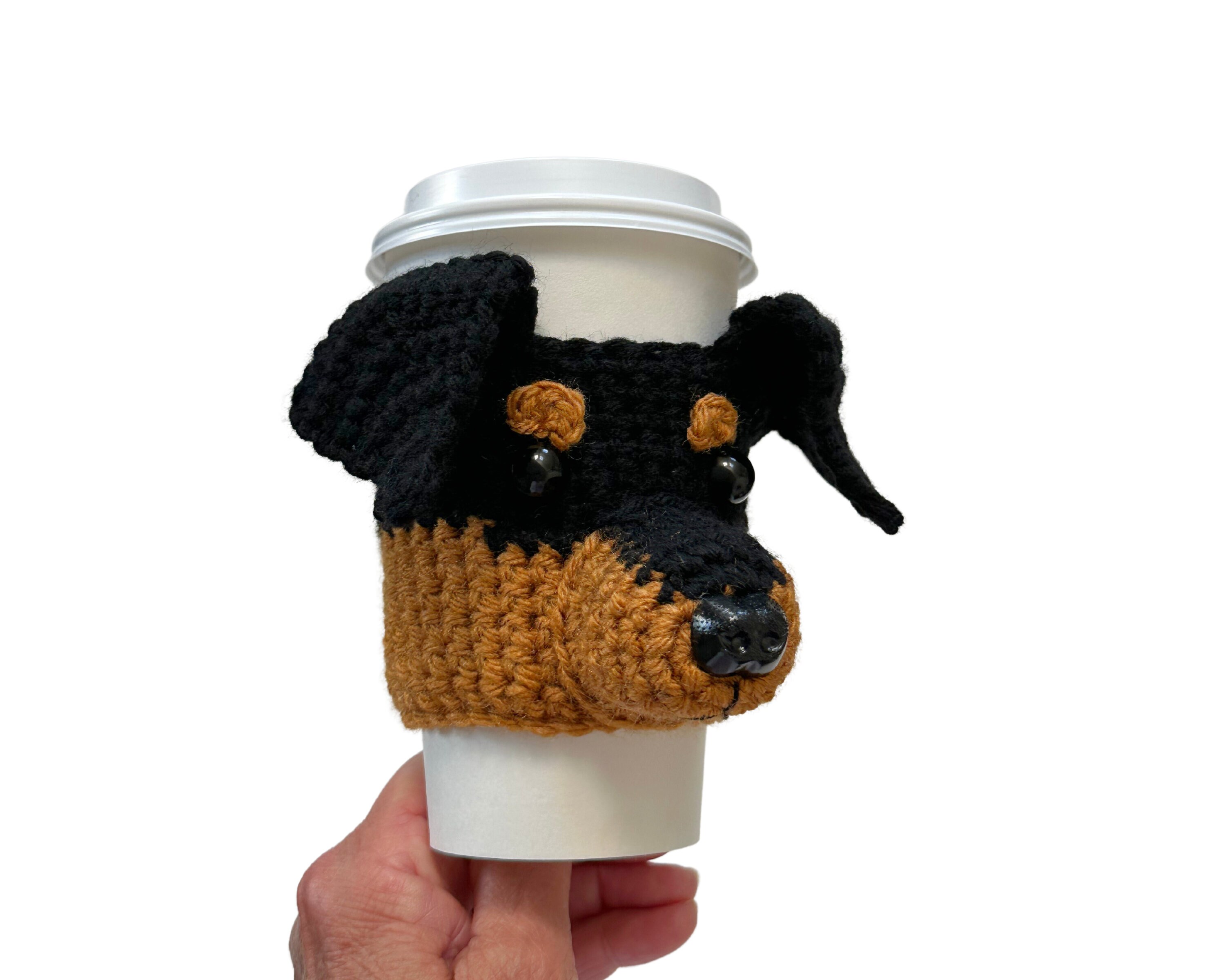 Min Pin Crochet Pattern, Cup Cozy Pattern, Miniature Pinscher ...