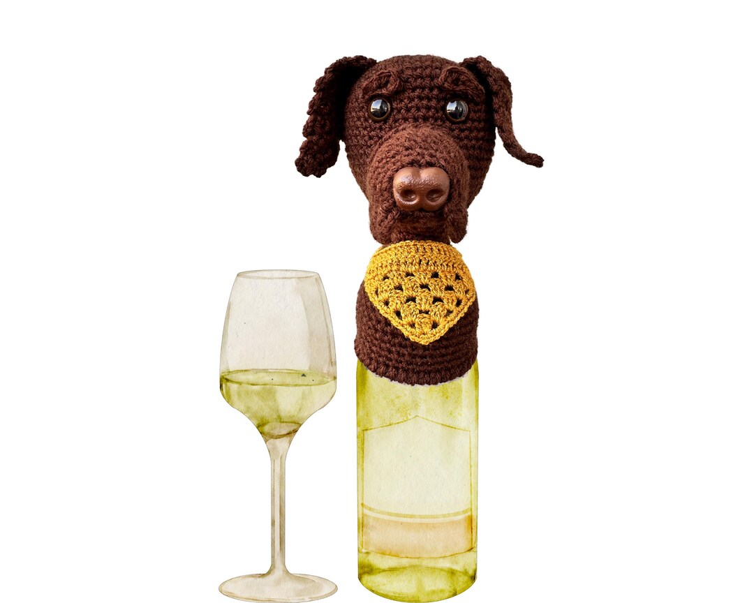 Chocolate Lab Wine Bottle Topper – Labrador Retriever Gift – Dog Mom ...