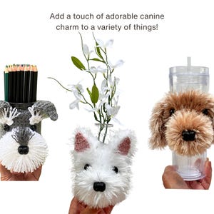 Cavapoo Cup Cozy Pattern, Realistic Dog Crochet Pattern, Crochet Dog ...