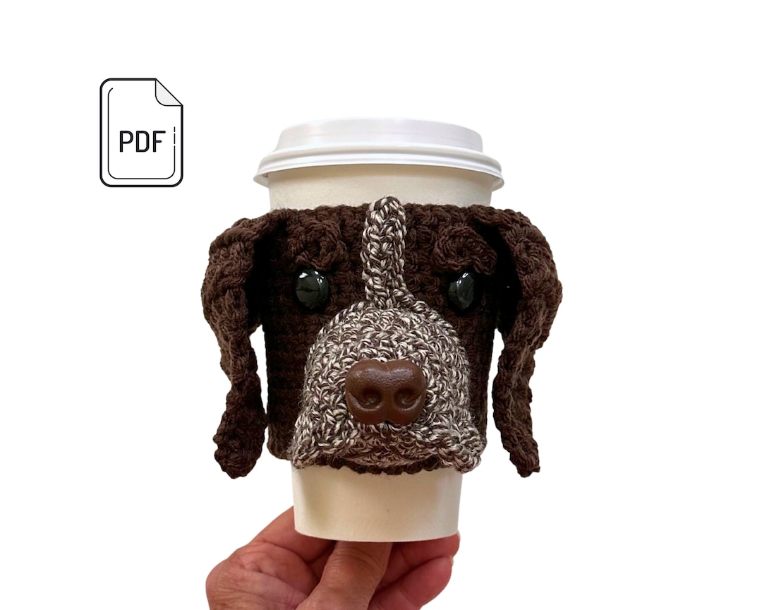 GSP Crochet Pattern: German Shorthaired Pointer Cup Cozy, Realistic Dog ...