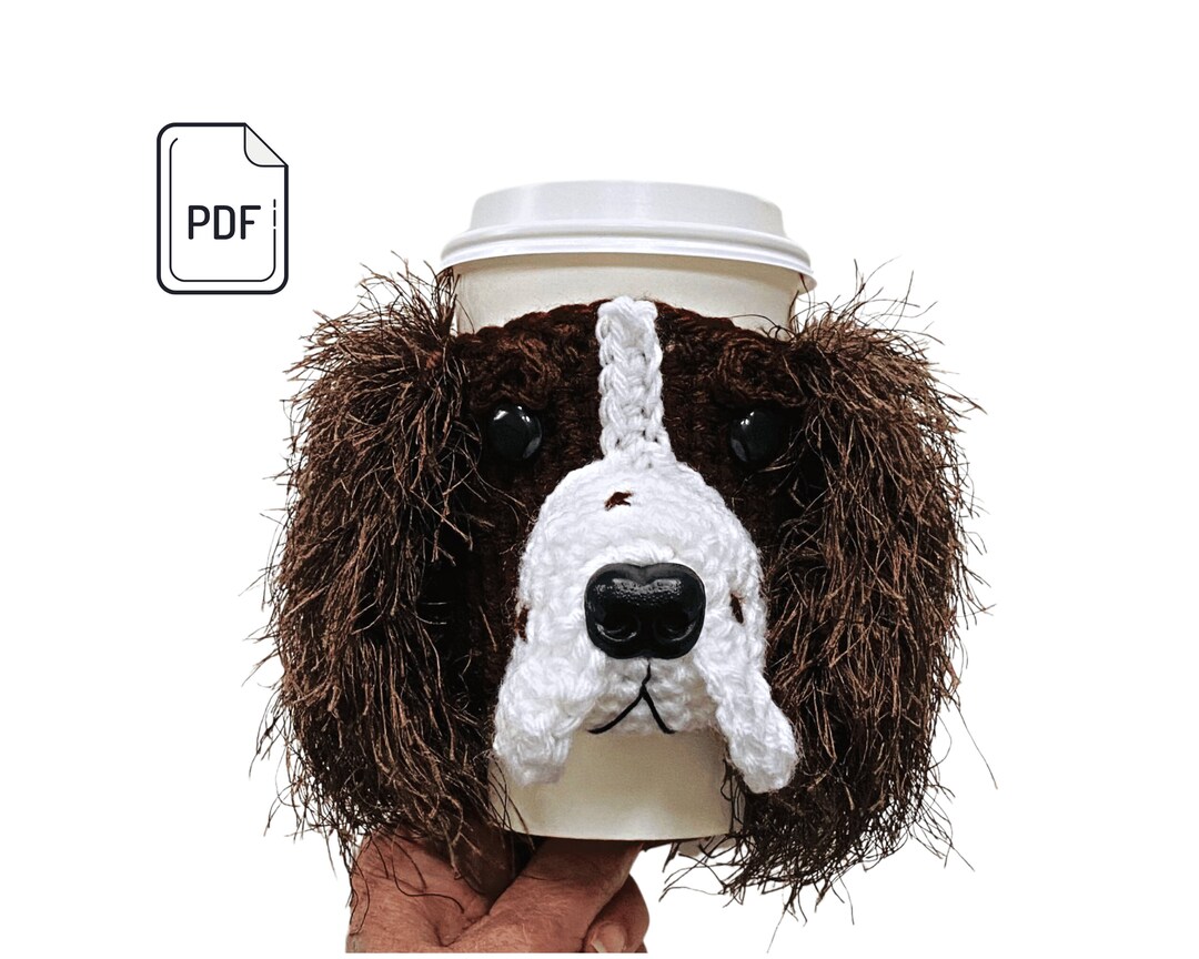 Springer Spaniel Cup Cozy Pattern, Spaniel Crochet Pattern, Realistic ...