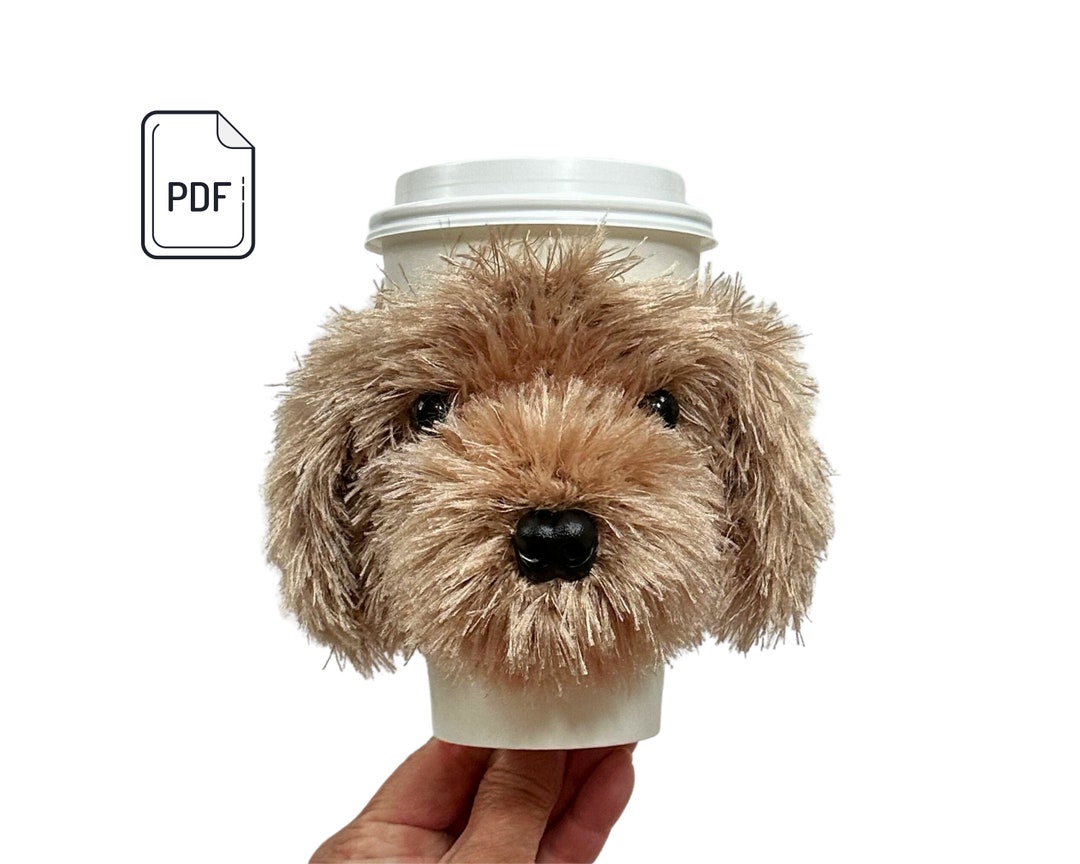 Cavapoo Cup Cozy Pattern, Realistic Dog Crochet Pattern, Crochet Dog ...