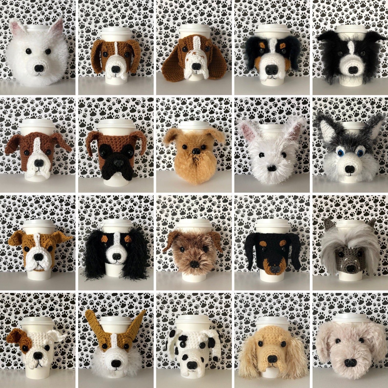 Amigurumi Dog Crochet Pattern Amigurumi Puppy Cup Cozy - Etsy