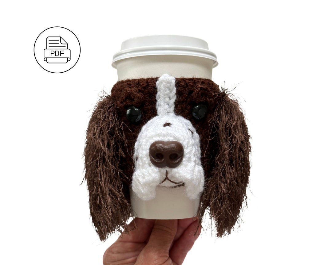 Springer Spaniel Cup Cozy Pattern, Spaniel Crochet Pattern, Realistic ...