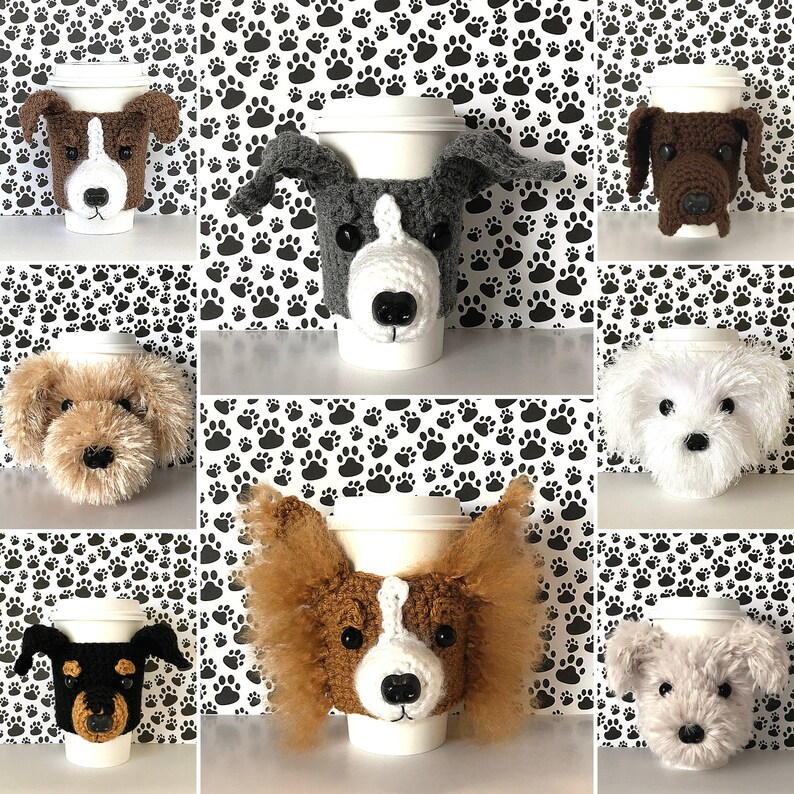 Amigurumi Dog Crochet Pattern Amigurumi Puppy Cup Cozy - Etsy