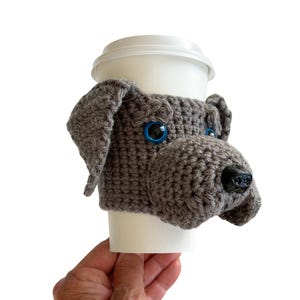 Weimaraner Crochet Pattern, Weimaraner Dog Cup Cozy Pattern, Realistic ...