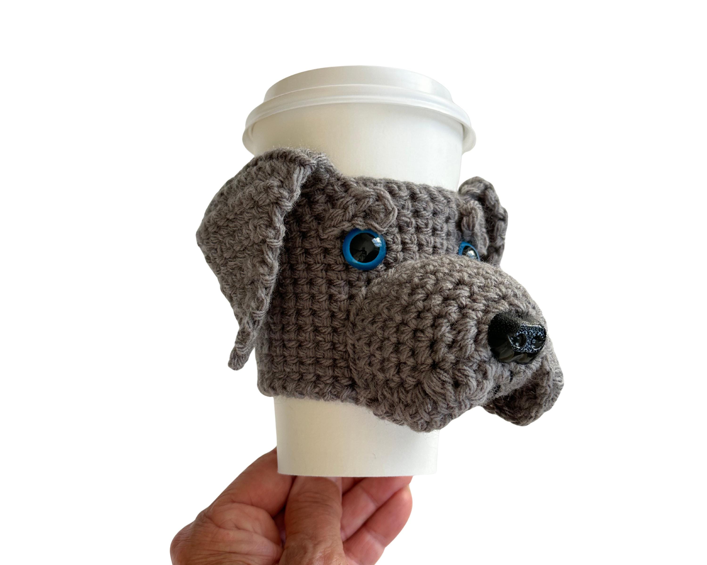 Weimaraner Crochet Pattern, Weimaraner Dog Cup Cozy Pattern, Realistic ...