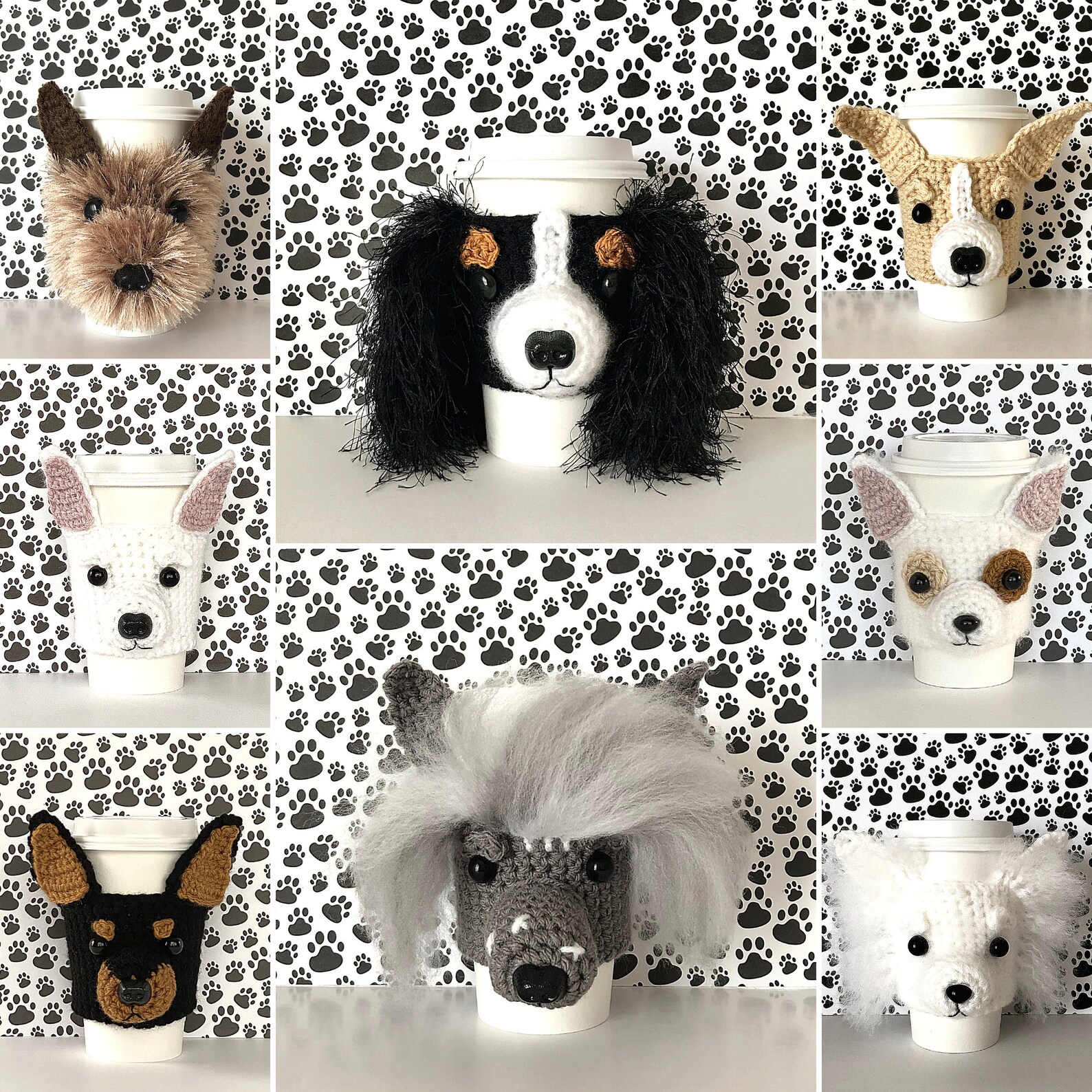 Amigurumi Dog Crochet Pattern Amigurumi Puppy Cup Cozy - Etsy