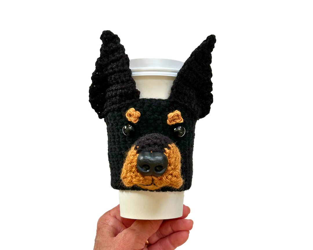 Doberman Cup Cozy – Handmade Dog Lover Gift for Doberman Pincher Owners ...