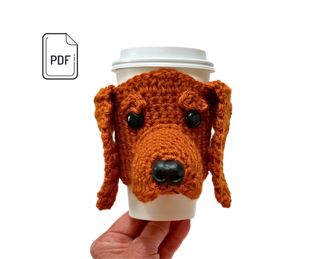 Redbone Coonhound Crochet Cup Cozy Pattern: Realistic Dog Breed ...