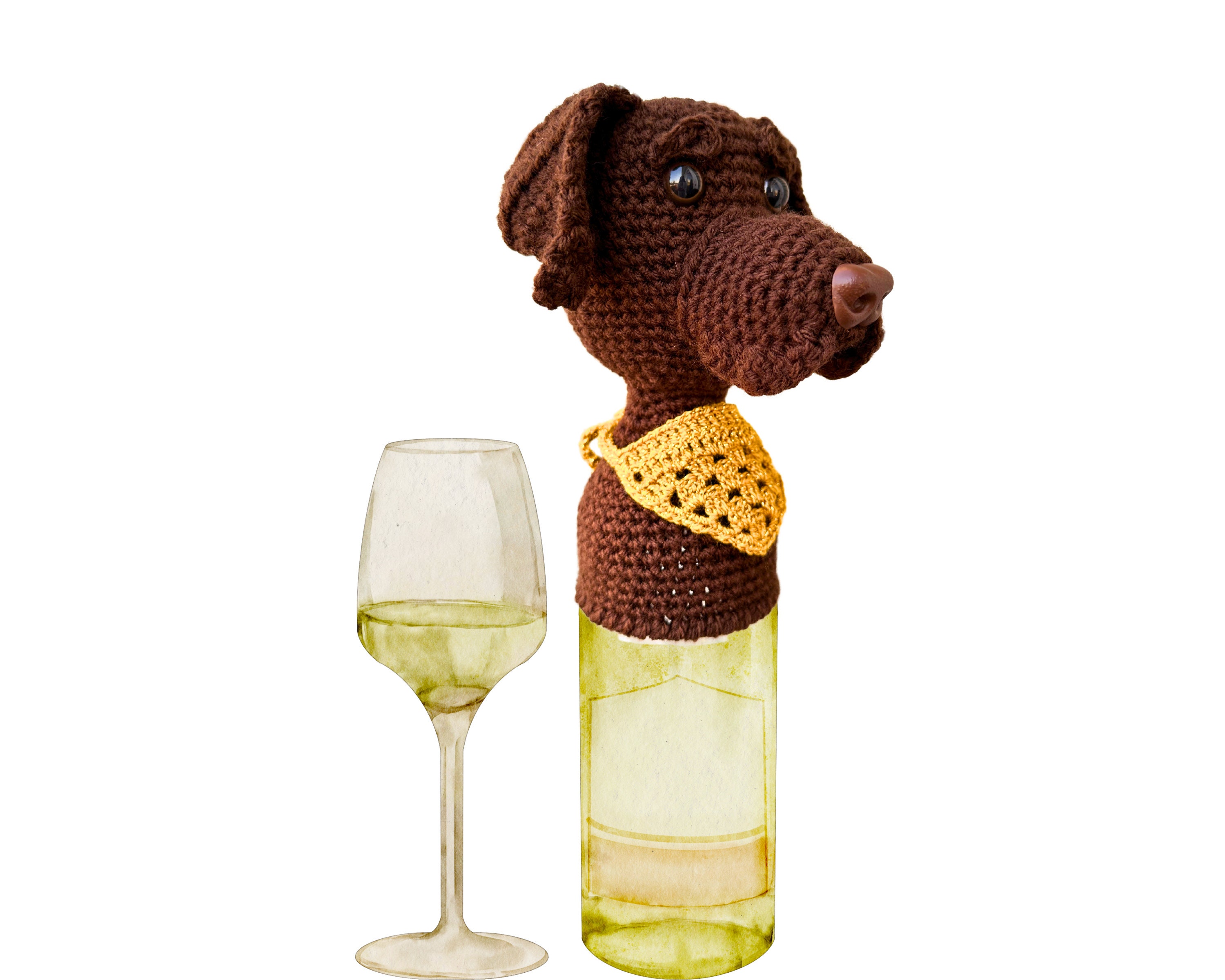 Realistic Labrador Crochet Pattern - Black, Chocolate, Yellow Lab Wine ...