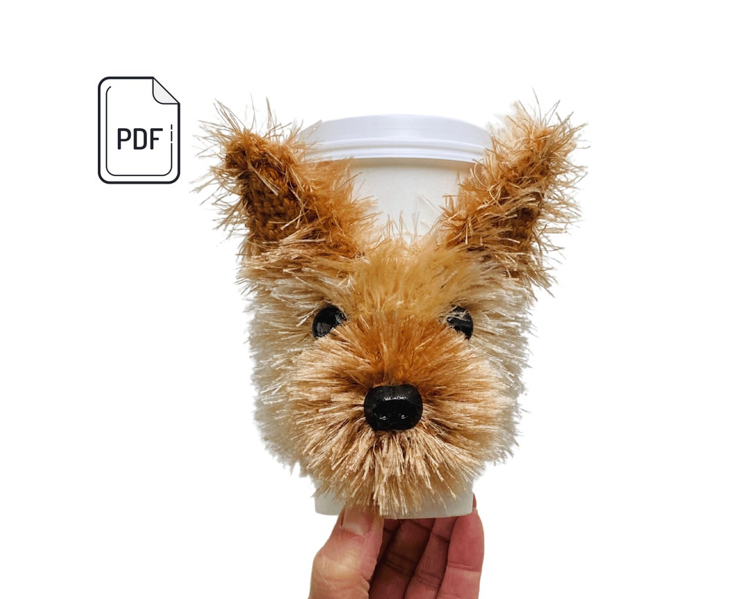 Realistic Yorkie Dog Crochet Pattern: Yorkshire Terrier Cup Cozy (PDF ...