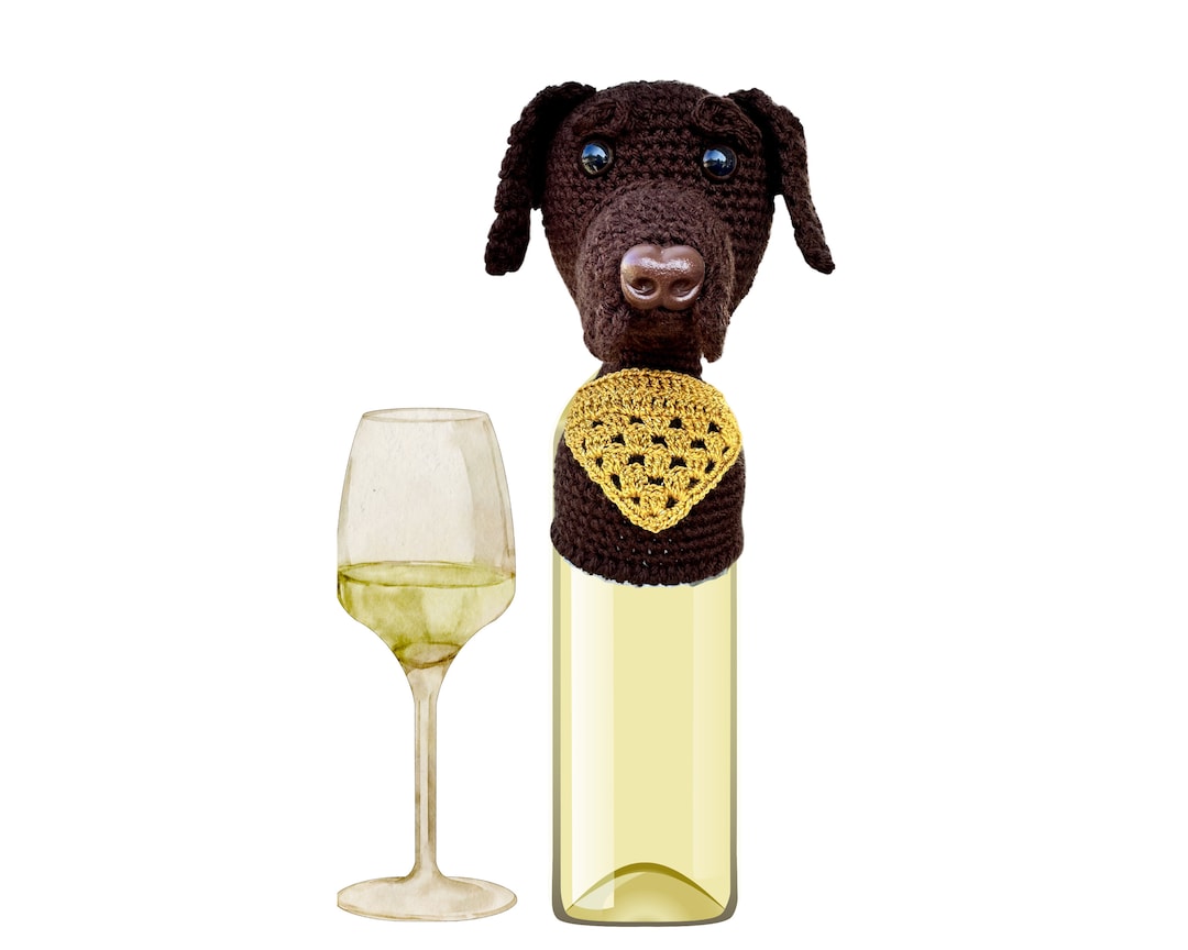 Chocolate Lab Wine Bottle Topper – Labrador Retriever Gift – Dog Mom ...