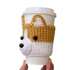 Corgi Crochet Pattern, Welsh Corgi Cup Cozy Pattern, Corgi Puppy, Corgi ...
