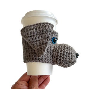 Weimaraner Crochet Pattern, Weimaraner Dog Cup Cozy Pattern, Realistic ...
