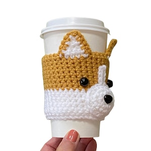 Corgi Crochet Pattern, Welsh Corgi Cup Cozy Pattern, Corgi Puppy, Corgi ...