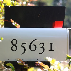 Mailbox Decal Single Custom Classic Numbers Address Personalized Vinyl ...