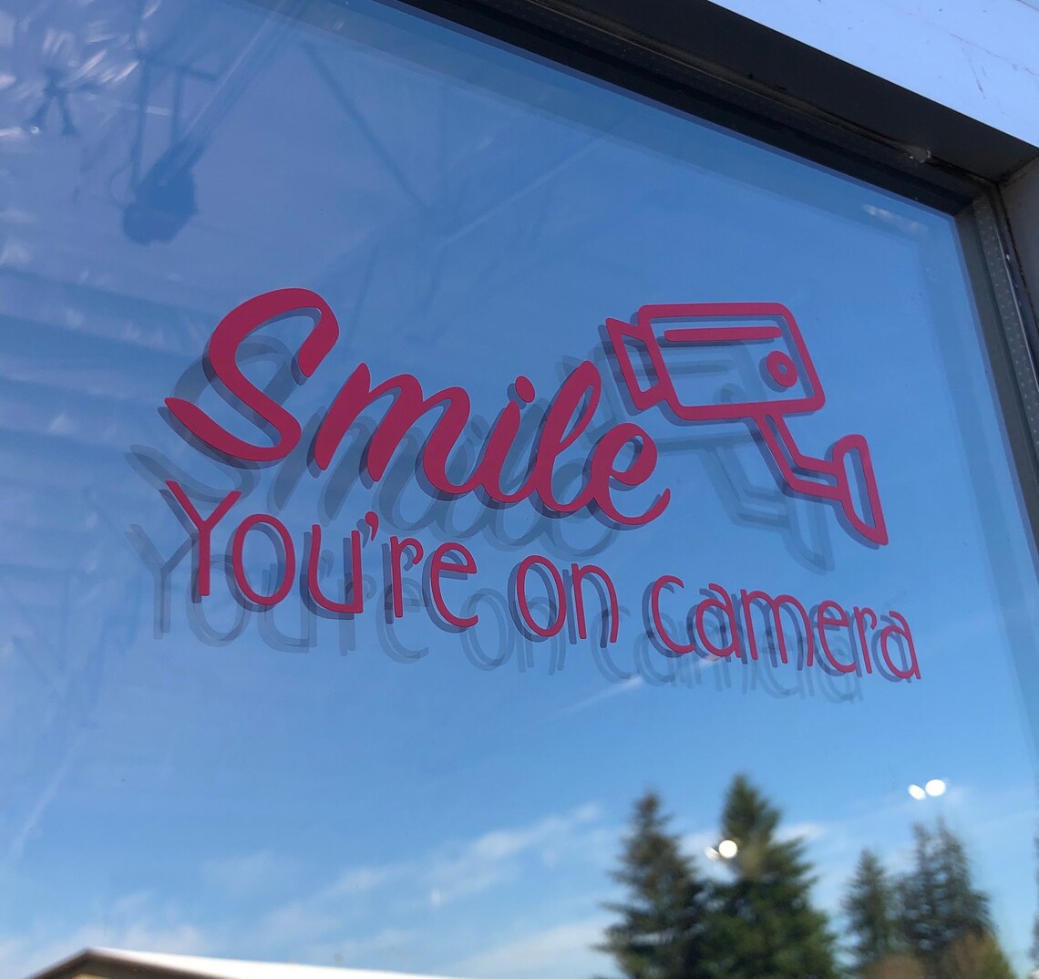 Security Camera Decal Single Custom | Etsy