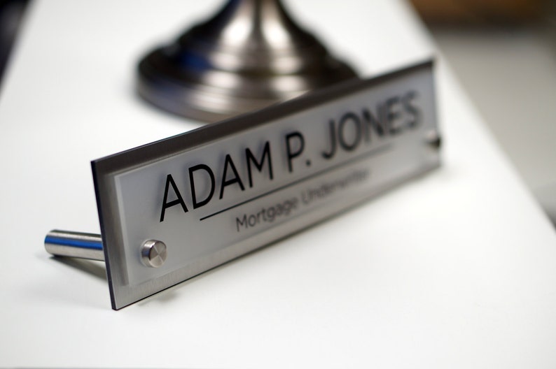 Reception Desk Business Sign Name Plate Front Desk Lobby Sign - Etsy