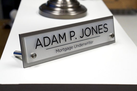 Reception Desk Business Sign Name Plate Front Desk Lobby Sign - Etsy