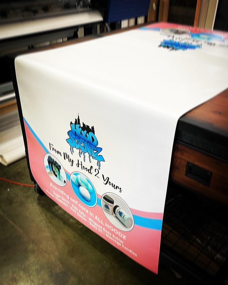 Table Overlay Custom Vinyl Banner Table Runner Personalized - Etsy