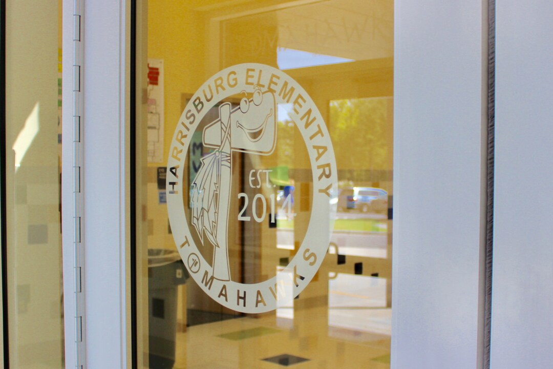 ETCHED GLASS Business Logo Decal for Window Display Custom Logo on ...